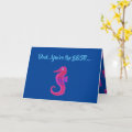 Neon Seahorse Father's Day Card | Zazzle
