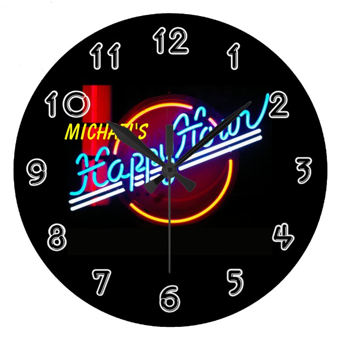 Neon Sign Bar Large Clock | Zazzle.com