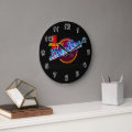 Neon Sign Bar Large Clock | Zazzle