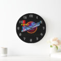 Neon Sign Bar Large Clock | Zazzle