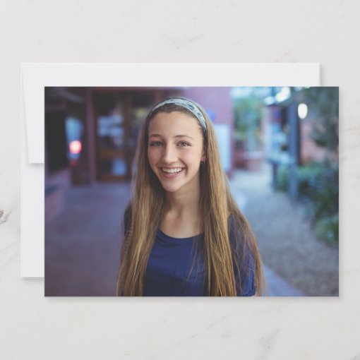 Neon Sign Blue Graduate Photo Backer Announcement | Zazzle