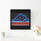 Neon Sign Man Cave Wall Clock | Zazzle