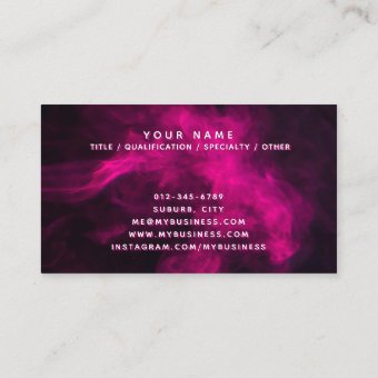 Neon & Smoke Modern Business Card | Zazzle