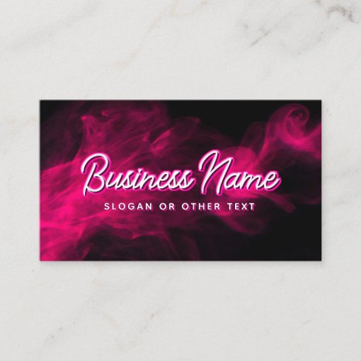 Neon & Smoke Modern Business Card | Zazzle