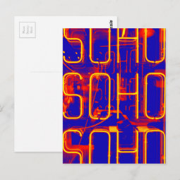 Neon Soho Sign Illuminated in London Postcard | Zazzle
