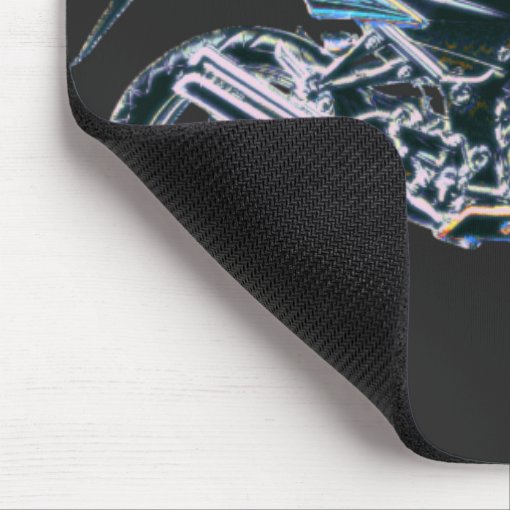 Neon Sport Bike Motorcycle Mousepad | Zazzle