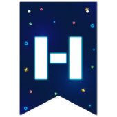 Neon Video Game Arcade Happy Birthday Bunting Flags | Zazzle