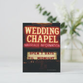 Neon Wedding Chapel Sign in Las Vegas, USA Postcard | Zazzle