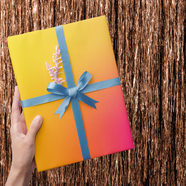 Neon Yellow and Pink Wrapping Paper | Zazzle