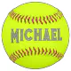 Neon Yellow Elegant Name Color Plain Bright Softball | Zazzle