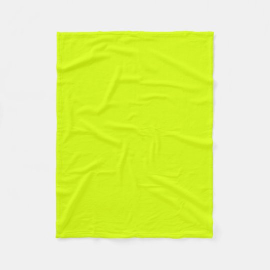 Neon Yellow, High Visibility Chartreuse Fleece Blanket | Zazzle.com