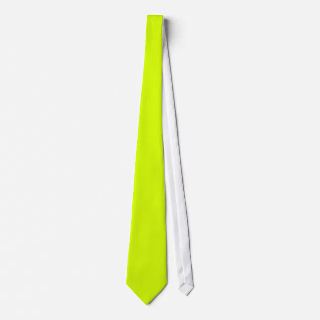 Neon Yellow, High Visibility Chartreuse Tie | Zazzle
