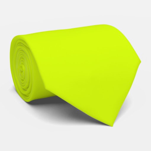 Neon Yellow, High Visibility Chartreuse Tie | Zazzle