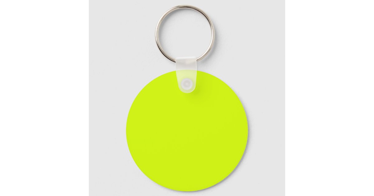 Neon Yellow, High Visibility Keychain | Zazzle