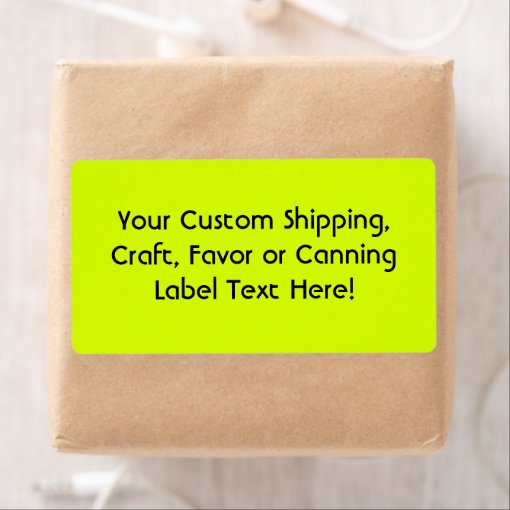 Neon Yellow, High Visibility Label | Zazzle