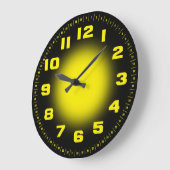 Neon Yellow Large Clock | Zazzle