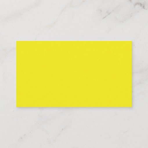 Neon Yellow Minimal Business Card | Zazzle