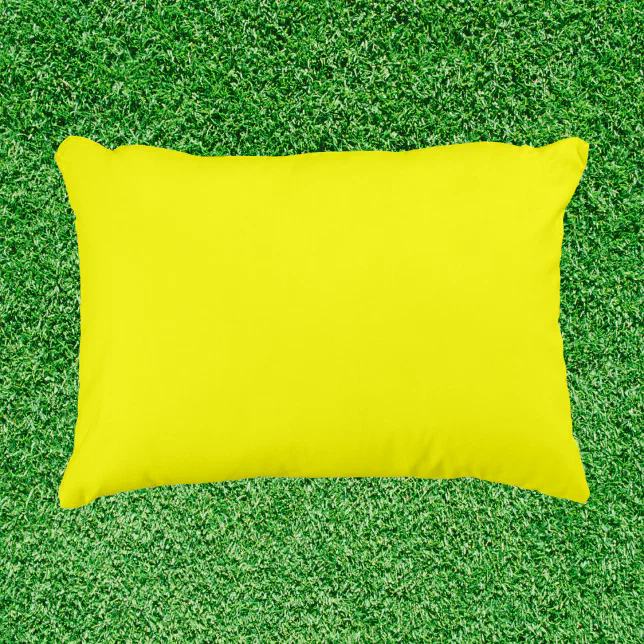 Neon Yellow Solid Color Accent Pillow | Zazzle