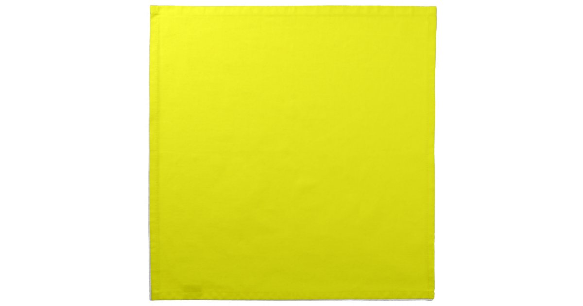 Neon Yellow Solid Color Cloth Napkin | Zazzle