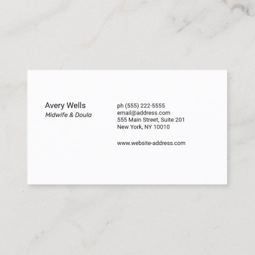 Neonatal Nurse Logo Business Card | Zazzle