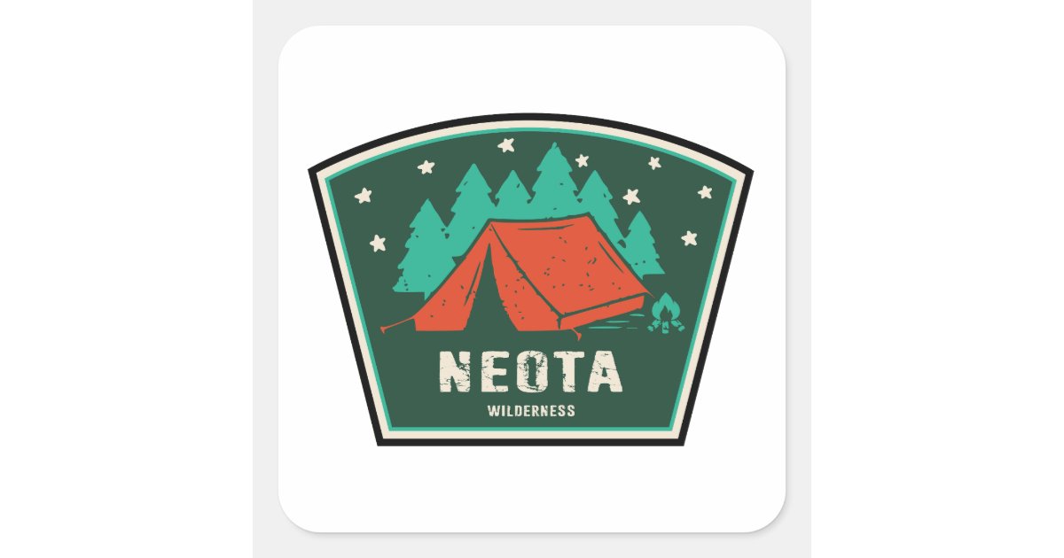 Neota Wilderness Colorado Camping Square Sticker | Zazzle