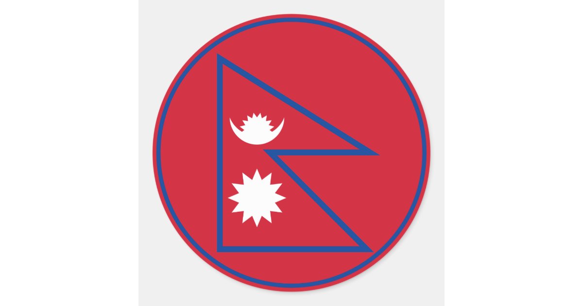 nepal classic round sticker | Zazzle