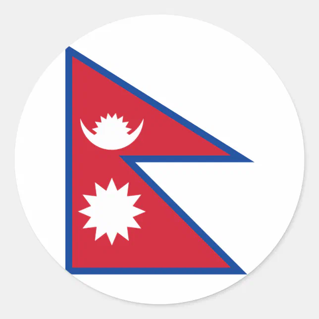 nepal classic round sticker | Zazzle