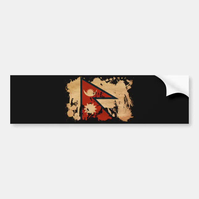 Nepal Flag Bumper Sticker | Zazzle
