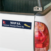Nepal Flag + Map Bumper Sticker | Zazzle