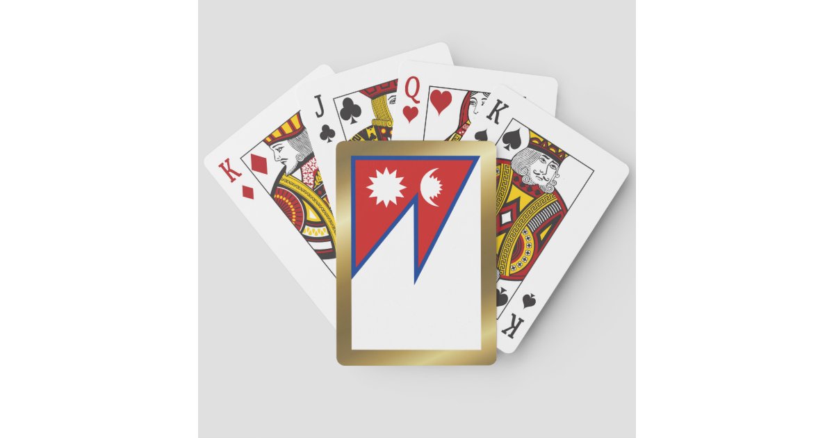 Nepal Flag Playing Cards | Zazzle