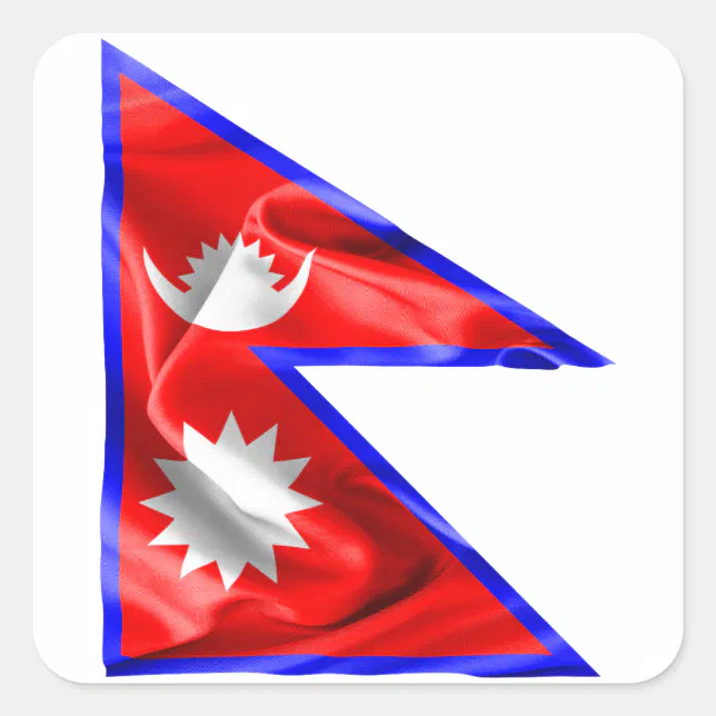 Nepal Flag Square Sticker | Zazzle