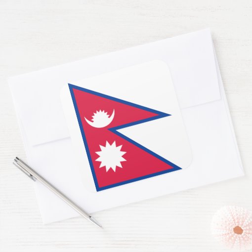 Nepal/Nepalese Flag Square Sticker | Zazzle