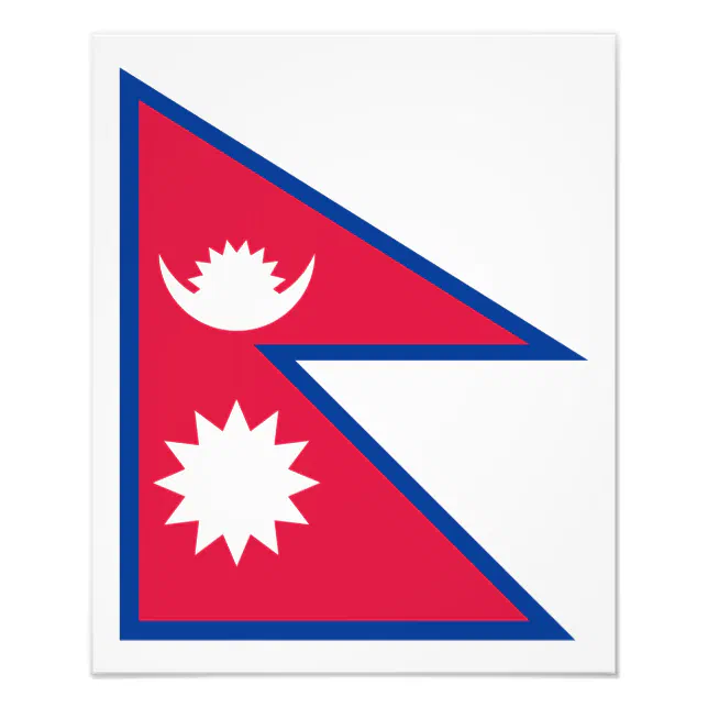 Nepal – Nepali Flag Photo Print | Zazzle