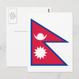 Nepal – Nepali Flag Postcard | Zazzle