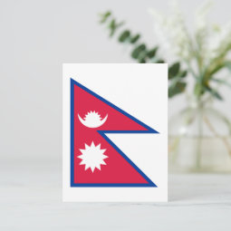 Nepal – Nepali Flag Postcard | Zazzle