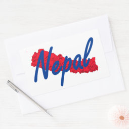 Nepal Rectangular Sticker | Zazzle