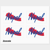 Nepal Rectangular Sticker | Zazzle