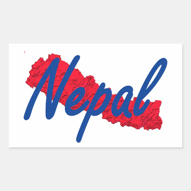 Nepal Rectangular Sticker | Zazzle