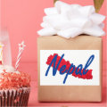 Nepal Rectangular Sticker | Zazzle