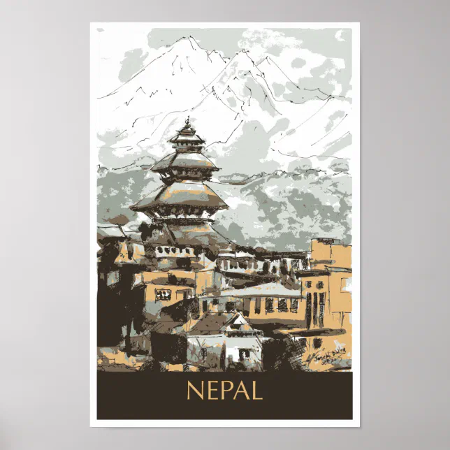 Nepal Travel Poster | Zazzle