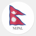Nepal National Flag Classic Round Sticker | Zazzle.com