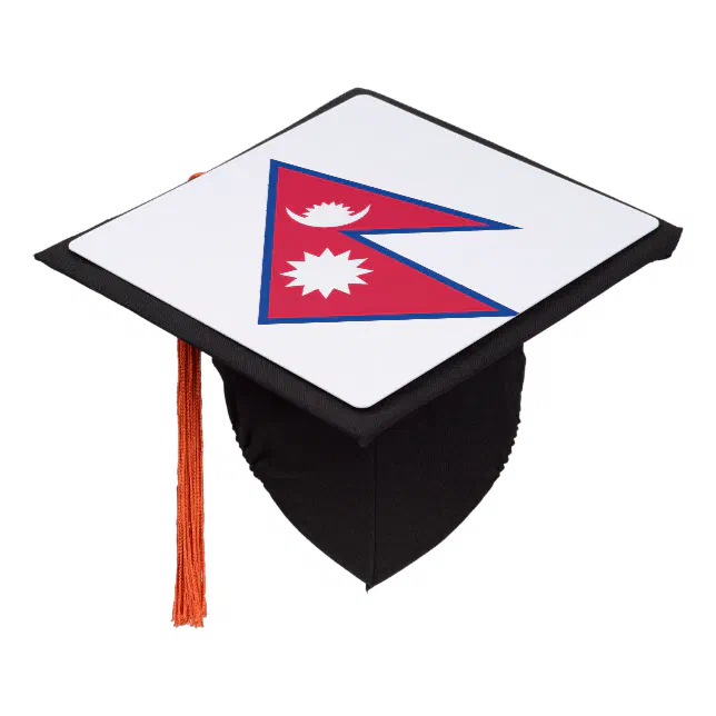 Nepali (Nepalese) flag Graduation Cap Topper | Zazzle