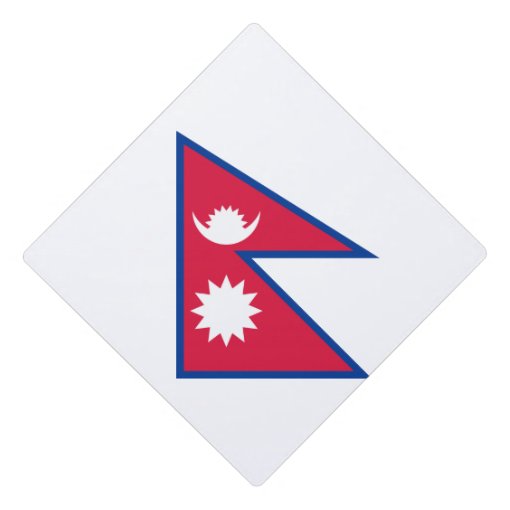 Nepali (Nepalese) flag Graduation Cap Topper | Zazzle