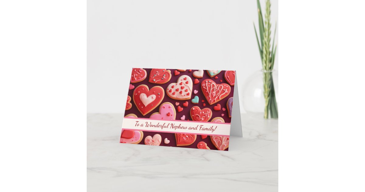 Nephew and Family Happy Valentines Day Card | Zazzle