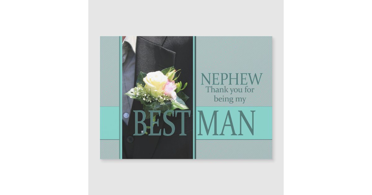Nephew best man thank you | Zazzle