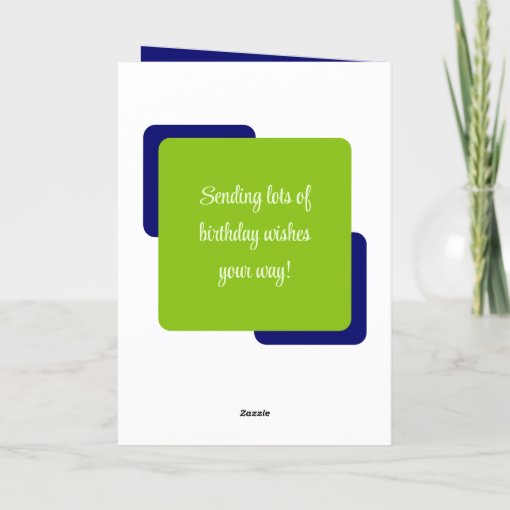 Nephew name photo blue green birthday card | Zazzle