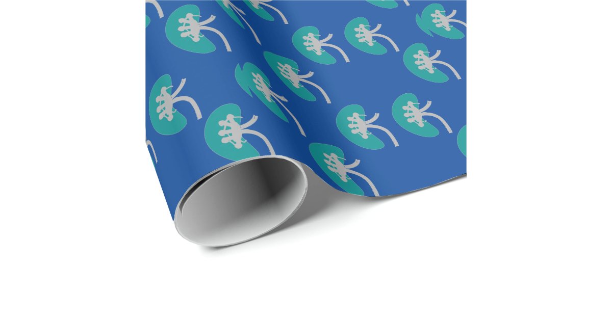 Nephrology Artsy Kidney Design Wrapping Paper | Zazzle