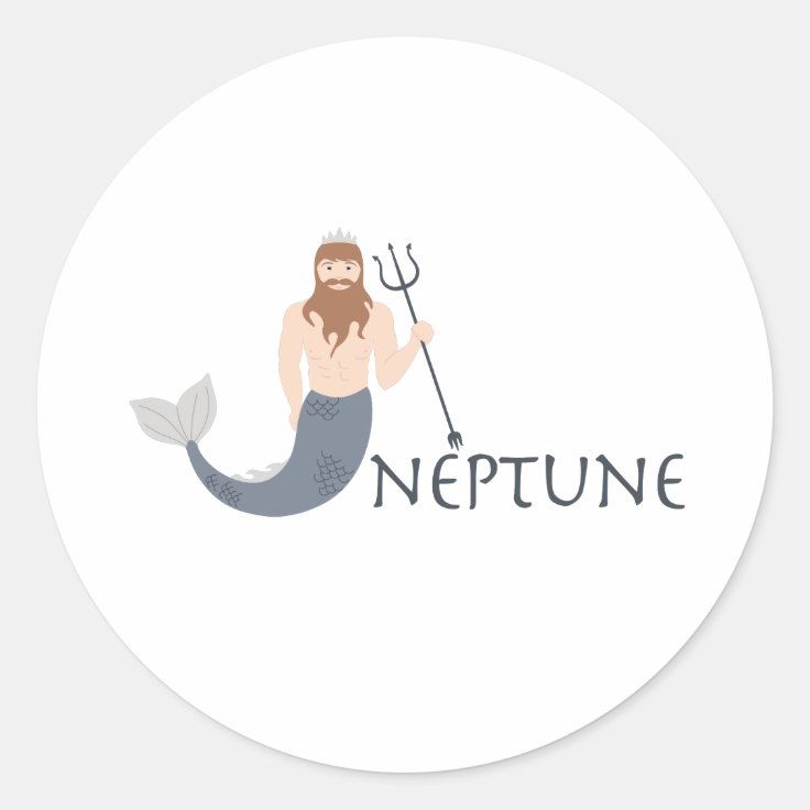 Neptune Classic Round Sticker | Zazzle
