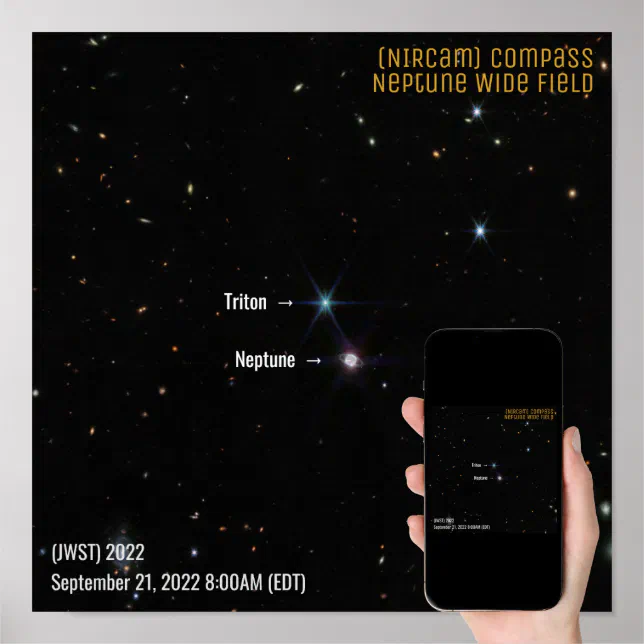 Neptune NIRCam Wide James Webb Telescope JWST Poster | Zazzle