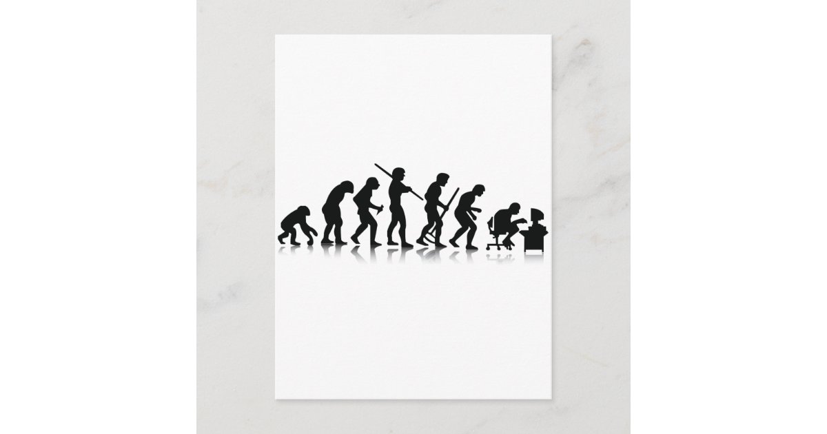 Nerd Evolution Postcard | Zazzle